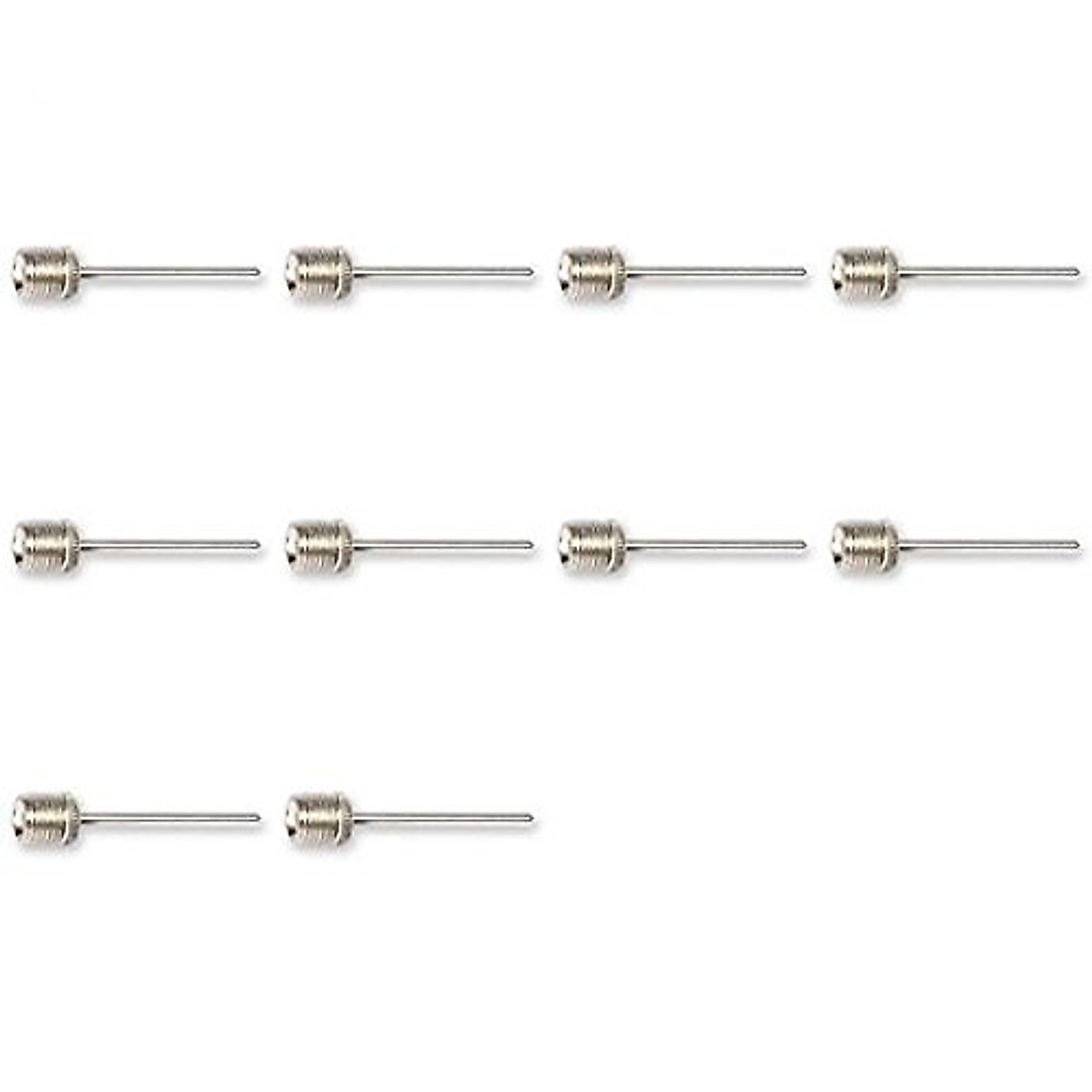 10 Pcs Ball Pump Needles Inflating Needles Stainless Steel Ball Air Pump Pin Nozzle Standard Air Pump Needles Pack for Soccer Ball, Basketball, Volleyball or Other Inflatables Replacement