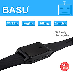 BASU eAlarm WRX Wearable 120dB Emergency Alarm for Walking & Jogging, Self-Defense, SOS, Emergencies with USB Charging