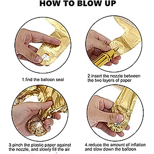 Black Gold Birthday Party Decoration Set, Including Happy Birthday Banner, Balloons, Metallic Fringe Curtain, Flower Pompoms, Golden Crown, Suit Perfect For Girls or Boys, Men or Women Birthday Party