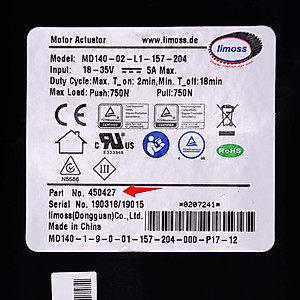 Fromann Limoss 450427 Model MD140-02-L1-157-204 Kit for Power Recliner Lift Chairs Motor Actuator Replacement