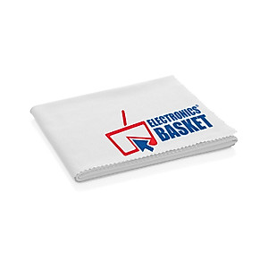 HEWLETT PACKARD Laserjet Pro M521dn All-in-One Printer (A8P79A) with Power Strip Surge Protector and Electronics Basket TM Microfiber Cleaning Cloth