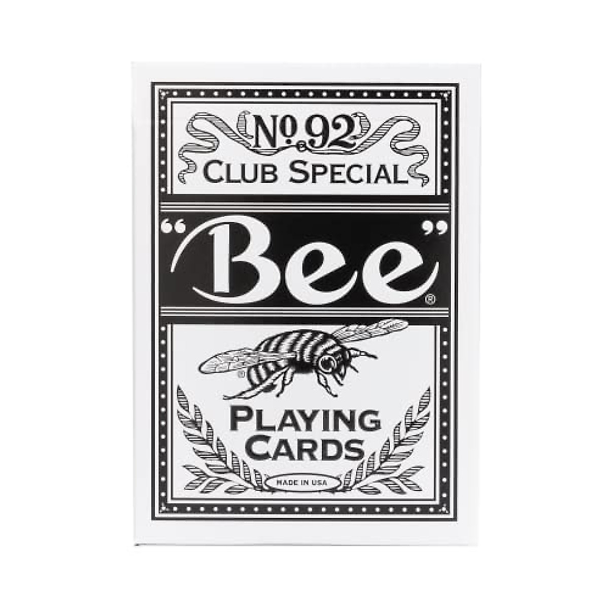Bee Signature Series Playing Cards Deck, 1 Deck of Black Playing Cards, Thin Crushed, Special Edition