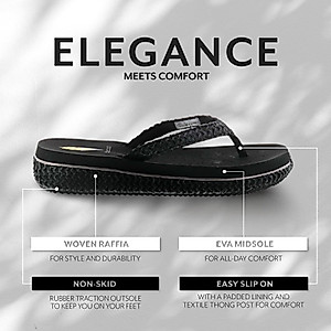 Volatile Women's Palau Wedge Sandal,Black,9 B US