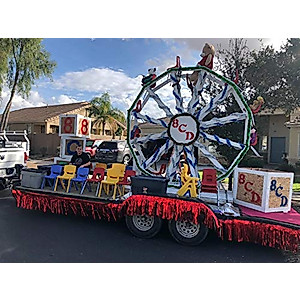 Blukey 10 Feet Long Roll Gold Foil Fringe Garland - Pack of 6 | Shiny Metallic Tassle Banner | Ideal for Parade Floats, Bridal Shower, Wedding, Birthday | Wall Hanging Fringe Garland Banner