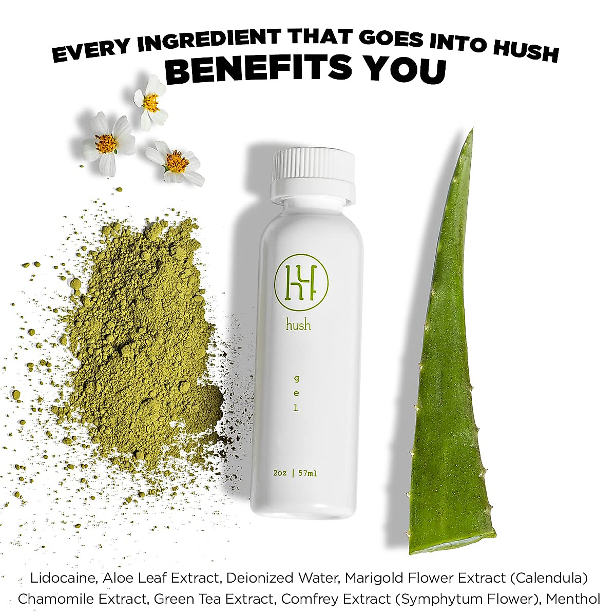 Hush Anesthetic Tattoo numbing Gel More Powerful than Numbing Cream (with child-resistant caps) (2oz 60 Gram)…