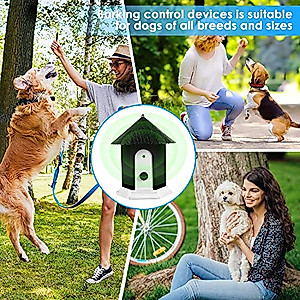 Anti Barking Device, 2-in-1 Ultrasonic Dog Barking Control Devices & Dog Training Tools, Waterproof Bark Box with 3 Levels & 50 Ft Range, Outdoor Dog Barking Deterrent Safe for Human & Dogs