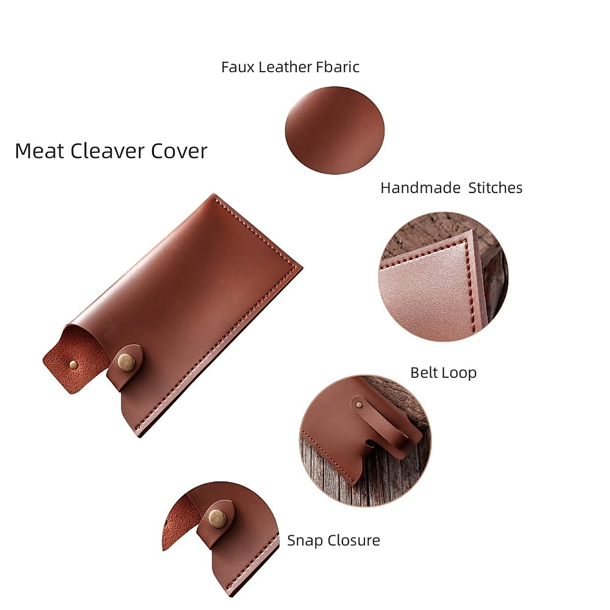 Senvitate Knife Sheath, Meat Cleaver Sheath, Universal Kitchen Butcher Knife Case, Chef Knife Edge Guard, Abrasion Resistant Cleaver Knife Cover Sleeves Knife Protectors