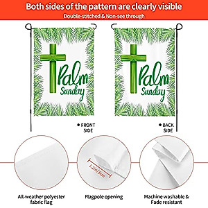 Palm Sunday Garden Flag For Outside Porch Patio Farmhouse Yard Outdoor Decor (12.5"X18" , Double Sided) Without Flagpole