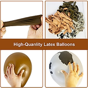 158Pcs Cow Balloons Arch Kit with Brown Cow Print Balloon for CowBoy CowGirl Party Themed Baby Shower Farm Birthday Decorations Rodeo Western Balloon Arch