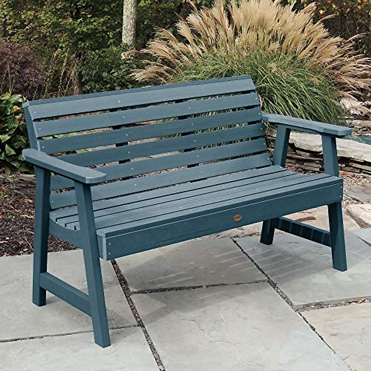 highwood Weatherly Garden Bench, 5 Feet, Nantucket Blue