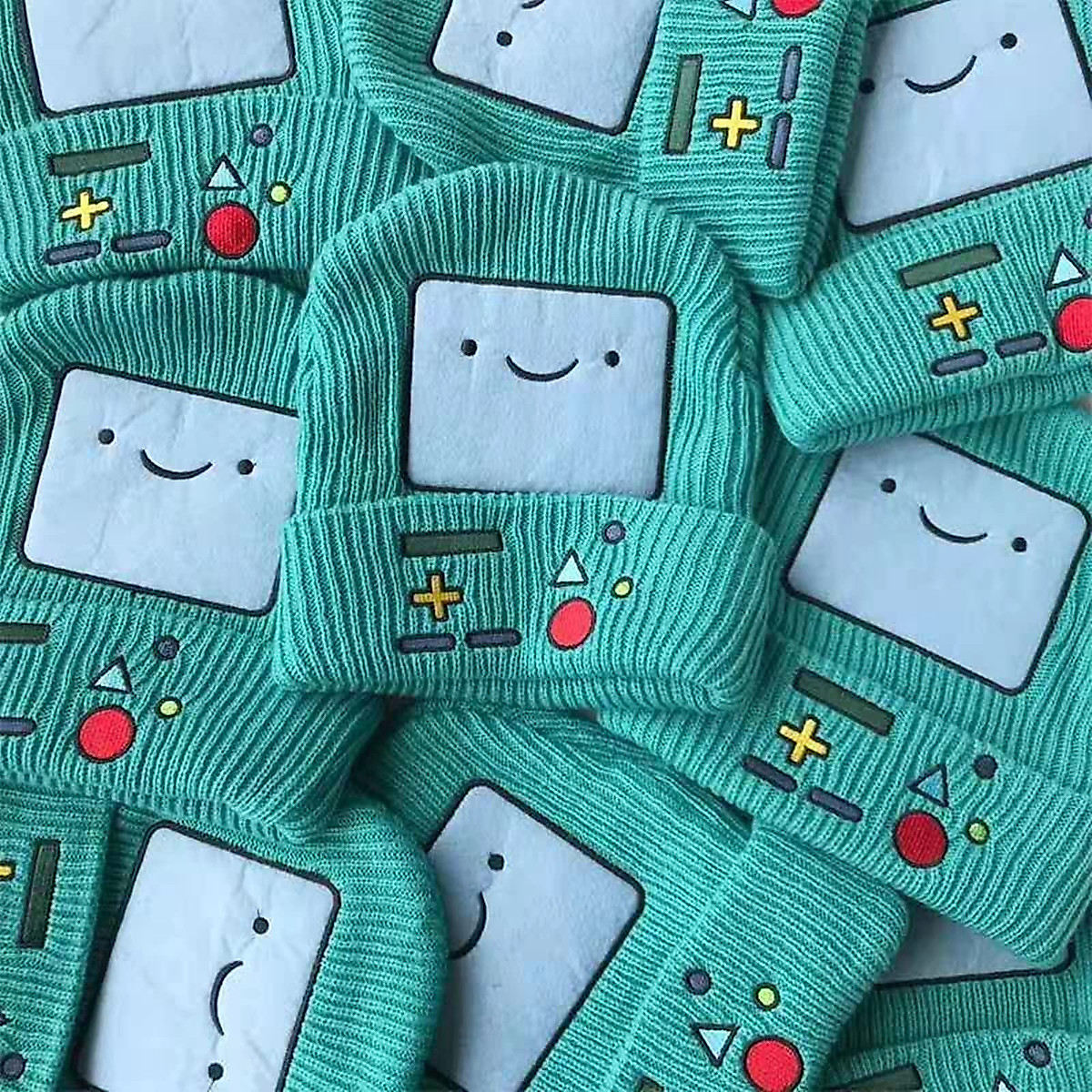 UMiCHOi Cool Anime Beanie Hats for Adults Men Women Funny Hat Cartoon Beanie Cap for Teens Green