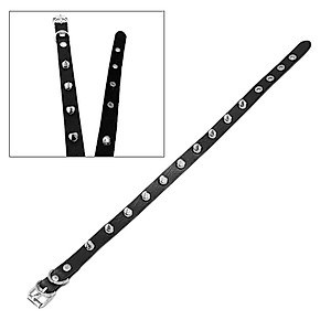 Tosmifairy Cute Leather Black Choker Studded Bracelets Cuffs Punk Goth Accessories Jewelry Set for Women Costume (Black J)