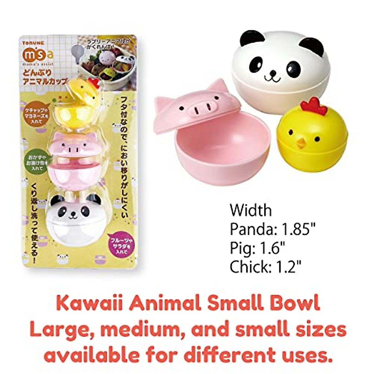 OTSUMAMI TOKYO Bento Box Accessories 4 Kinds Set, Super Cute 3 Sizes Mini Container, Kawaii Decoration Sheets, 8 pcs dolphin Picks, 4 pcs Animal Long Picks, Japanese 4 Lunch Box Decor Set