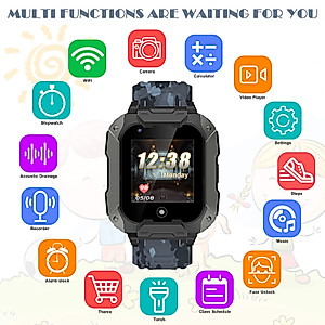 cjc Kids Smart Watch, 4G Kid Smartwatch with GPS Tracker and Calling, SOS Kids Cell Phone Watch, 3-15 Years Boys Girls