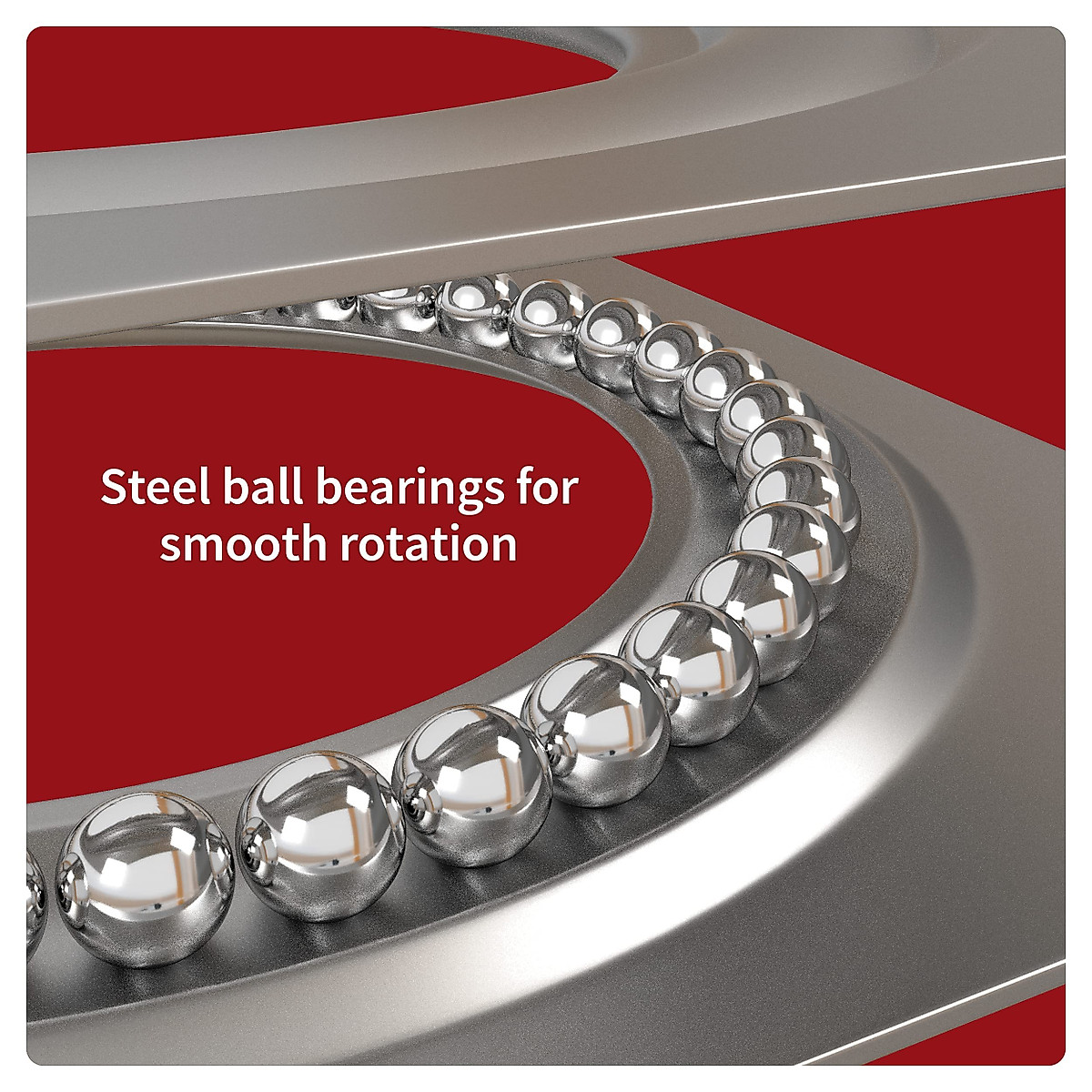 Lazy Susan Rotating Turntable Bearing Hardware 2.8-Inch Square Ball Bearing Swivel Plates Heavy-Duty Steel 200-lb Load Capacity, 5/16-Inch Thick, 2-Pack