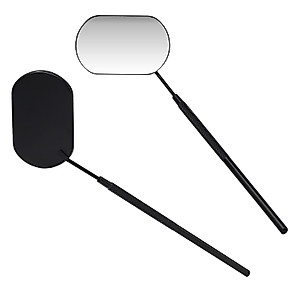 Pretty memory Large Lash Mirror, Stainless Steel Eyelash Mirror, Makeup Mirror for Lash Extension Supplies (Black)