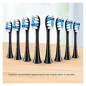 WANGZE wangzefong P11 Electric Toothbrush Replacement Brush Heads Black White Fit for Fairywill P11 T9 Character (Color : AE-PW11-2)