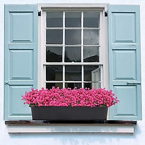 GREENRAIN 6 Bundles Artificial Flowers Lotus Outdoor Fake Flowers for Decoration UV Resistant No Fade Faux Plastic Plants Garden Porch Window Box Décor (Pink)