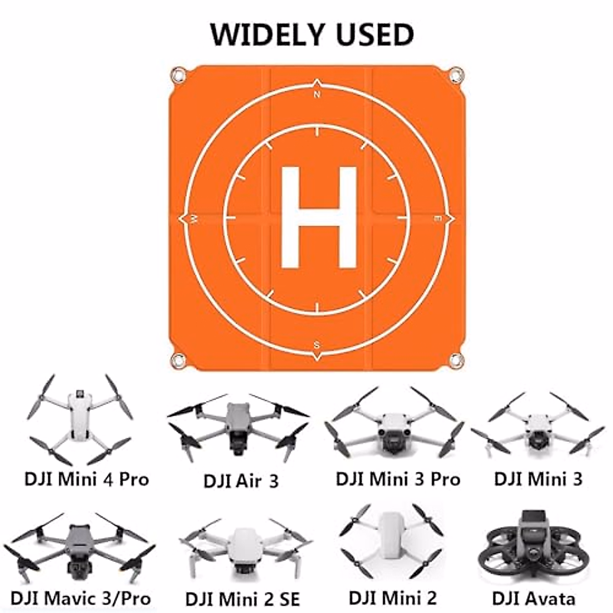 DJI Mini 4 Pro Foldable Landing Mat, Waterproof Helipad for DJI Mini 4 Pro, Air 3, Mini 3, Mavic 2 Pro, FPV (20inch)