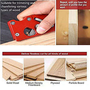 szhdxsy, Wood Planar carpenter's edge trimming tool, suitable for manual chamfering and planing of wood quick trimming,for Quick Edge Trimming and Chamfering,red