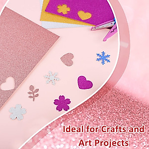 UCEC Glitter Cardstock, 20 Sheets Glitter Paper, 10 Colors Glitter Paper for Crafts, A4 Glitter Card Stock Paper for DIY Projects, Card Making, Kids Scrapbook, 250GSM