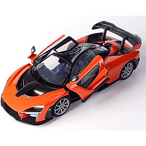 McLaren Senna Orange Metallic and Black Timeless Legends 1/24 Diecast Model Car by Motormax 79355