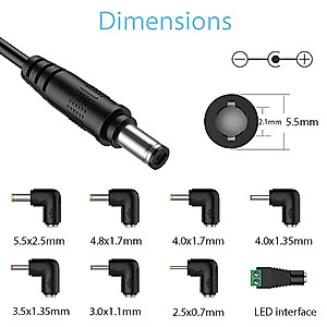 DC 12V 2A Car Charger Universal Power Cord Cigarette Lighter for Portable RCA DVD Player, Sylvania, DBPOWER, GPS, Bluetooth Speakers, Spectra S1 Breast Pump, Label Maker, Camera, Snailax Seat Cushion