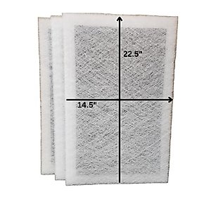 Fast-Shipped-Filters 3 Pack 16x25 Dynamic Air Cleaner Polarized Replacement Filter White (Actual filter size 14.5 x 22.5)