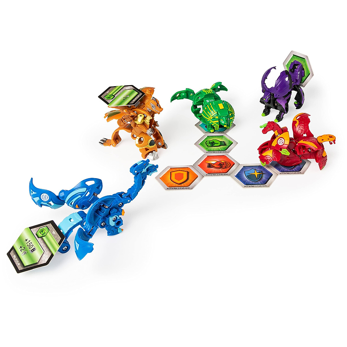 Bakugan Baku-Gear 4-Pack, Nillious Ultra with Baku-Gear and Hydorous Ultra, Collectible Action Figures