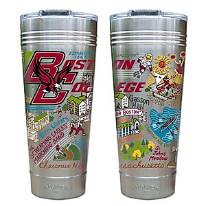 Catstudio Boston College Collegiate Thermal Tumbler | Triple Wall Insulation With Non Slip Bottom | Great College Travel Cup for Water, Coffee, Tea, or Smoothies