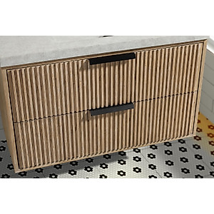 Ari Kitchen & Bath San Diego 36" Floating Bathroom Vanity Weathered Fir