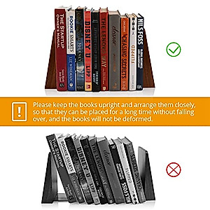 Wood Handmade Book Ends to Hold Books Large Heavy Duty Bookends for Shelves Decorative Book End for Heavy Books