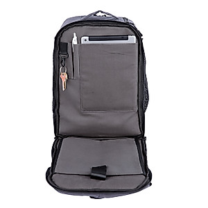 Evolutionize EDC Meal Prep Backpack Full Meal Management System - Holds 6 Meals - Includes Portion Control Meal Prep Containers + Ice Pack (BACKPACK - 6 Meal, Grey (Waxed Canvas))