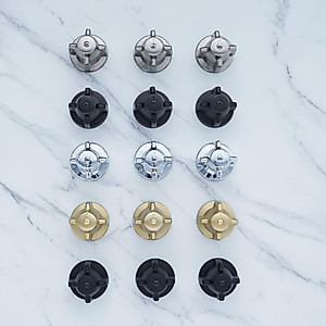 SENTO Bathtub and Shower 3 Handle Tub Trim Set For Central Brass Faucets Bathtub Shower, 10L-11H, 10L-11C, 10L-13D, Easy Installation, Heavy Duty Metal, Matte Black