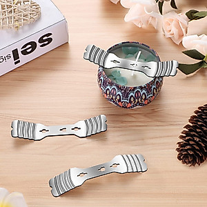 20pcs Metal Candle Wick Holders, Upgraded Candle Wick Centering Devices, Silver Stainless Steel Candle Wick Holder for Candle Making