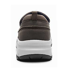 Mens Slip on Shoes, Casual Walking Loafers with Arch Support, Orthopedic Slip in Sneakers Lightweight Non Slip Taupe