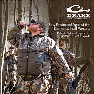 Drake Waterfowl LST Guardian Flex™ Double Down Eqwader™ Full Zip with Hood Mossy Oak Shadow Grass Habitat Xlarge