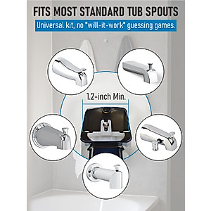 KootesDay 2-Pack Universal Tub Spout Diverter Repair Kit - Fix Leaky Bathtub Faucet in 3 Min with Valve Stems, Cup Seals & Gates, Leak-Proof Bathtub Faucets Repair Replacement Parts (Brushed Nickel)