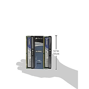 CORSAIR TWIN2X4096-6400C5C Corsair XMS2 DDR2 4GB (2x2GB) PC2-6400 800MHz 240-Pin Dual Channel Desktop Memory