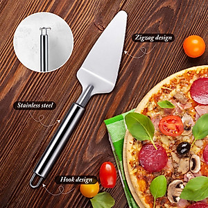 Cake Knife and Server Set, Xafissy 3PCS Stainless Steel Cake Cutting Set with Faux Crystal Handle for Wedding Cake Birthdays Anniversaries Parties Holiday Thanksgiving Christmas Dessert