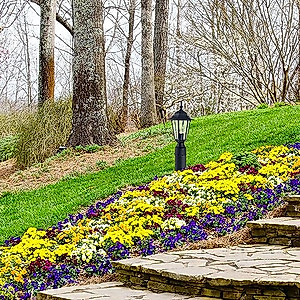 VOLBOZ Outdoor Post Light, Pole Lantern, E26 Base 60W Max, Metal Housing Plus Glass, Wet Location Rated, Bulbs not Included,IP65