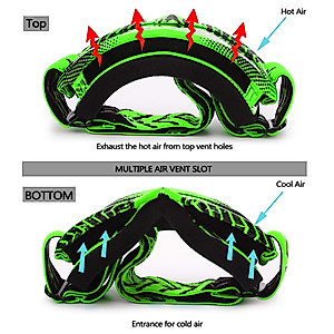 Ubelly Kids Teens Youth ATV Motorcycle Riding Ski Snowboard Motocross Dirtbike Goggles