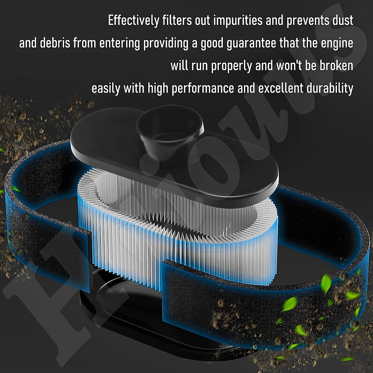 11029-0031 Air Filter Assembly Compatible With Kawasaki 99999-0384, FR651, FR691, FR730, FS481, FS541, FS600, FS651, FS691, FS730 Includes Air Filter 11013-0752 & Pre Filter 11013-7046 (1 Pack)