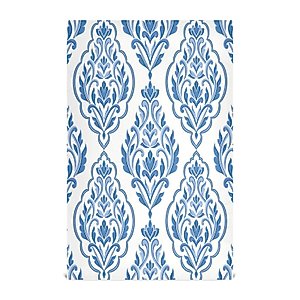 Kigai Blue White Damask Pattern Kitchen Towels, 18 x 28 Inch Super Soft and Absorbent Dish Cloths for Washing Dishes, 4 Pack Reusable Multi-Purpose Microfiber Hand Towels for Kitchen