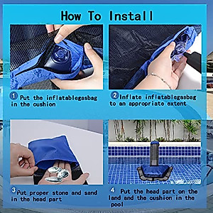 Pool Animal Escape Ramp, 1Pack Blue Fog Saver for Critters, Pool Pad for Toads,Mice, Birds to Escape