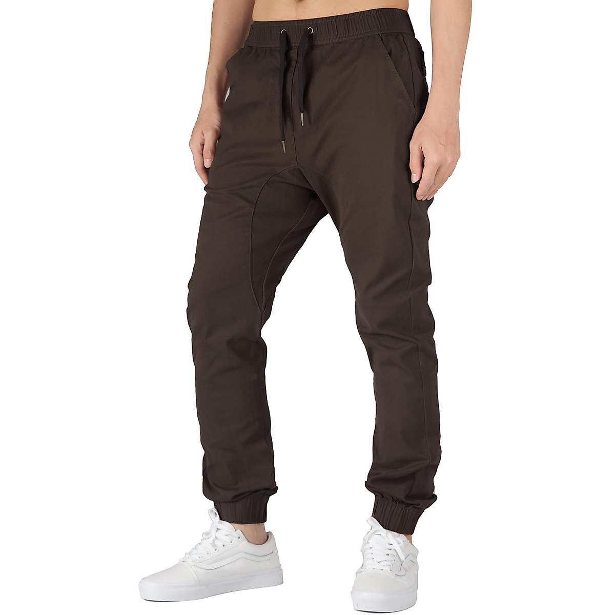 ITALYMORN Jogger Pants for Men Breathable Casual Pants (Dark Brown, XX-Large)