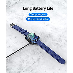 Jassco Smart Watch, Fitness Tracker for Android Phones and iPhone with Pedometer, Sleep Monitor, Music Control, IP68 Waterproof Bluetooth Sport Watch Activity Tracker with 1.7’’ Touch Screen -Blue