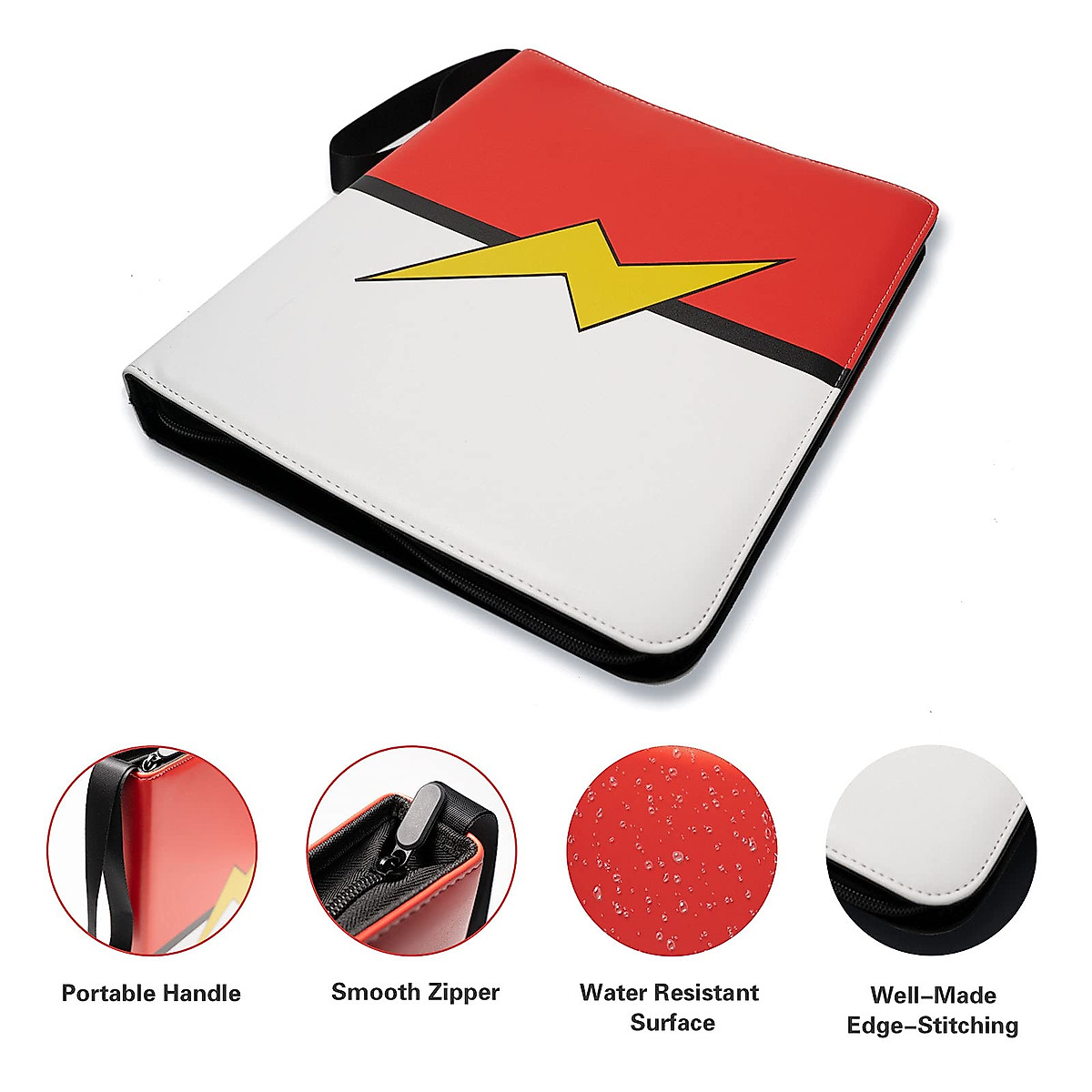 OMOTIYA Trading Card Binder, Fit 720 Cards with 9-Pocket Double Side Pages, Baseball Collection Binder with 40 Sleeves Included, Sports Card Collectors Album Holder for TCG