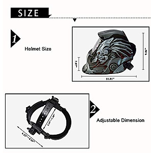 Welding Helmet, TEKWARE Solar Power Auto Darkening Welding Hood Welder Mask Breathable Grinding Helmets with Adjustable Shade Range 4/9-13