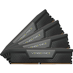 CORSAIR VENGEANCE DDR5 RAM 64GB (4x16GB) 6400MHz CL32 Intel XMP iCUE Compatible Computer Memory - Black (CMK64GX5M4B6400C32)